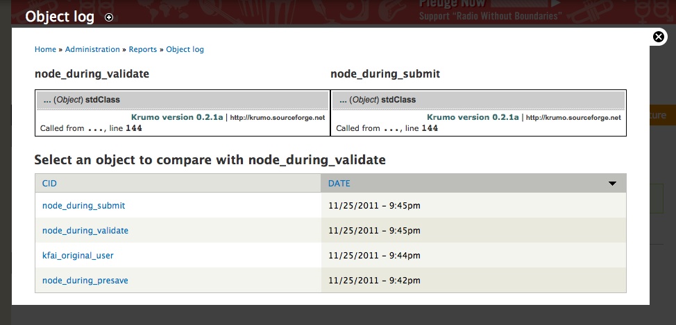 Object Log | Drupal.org