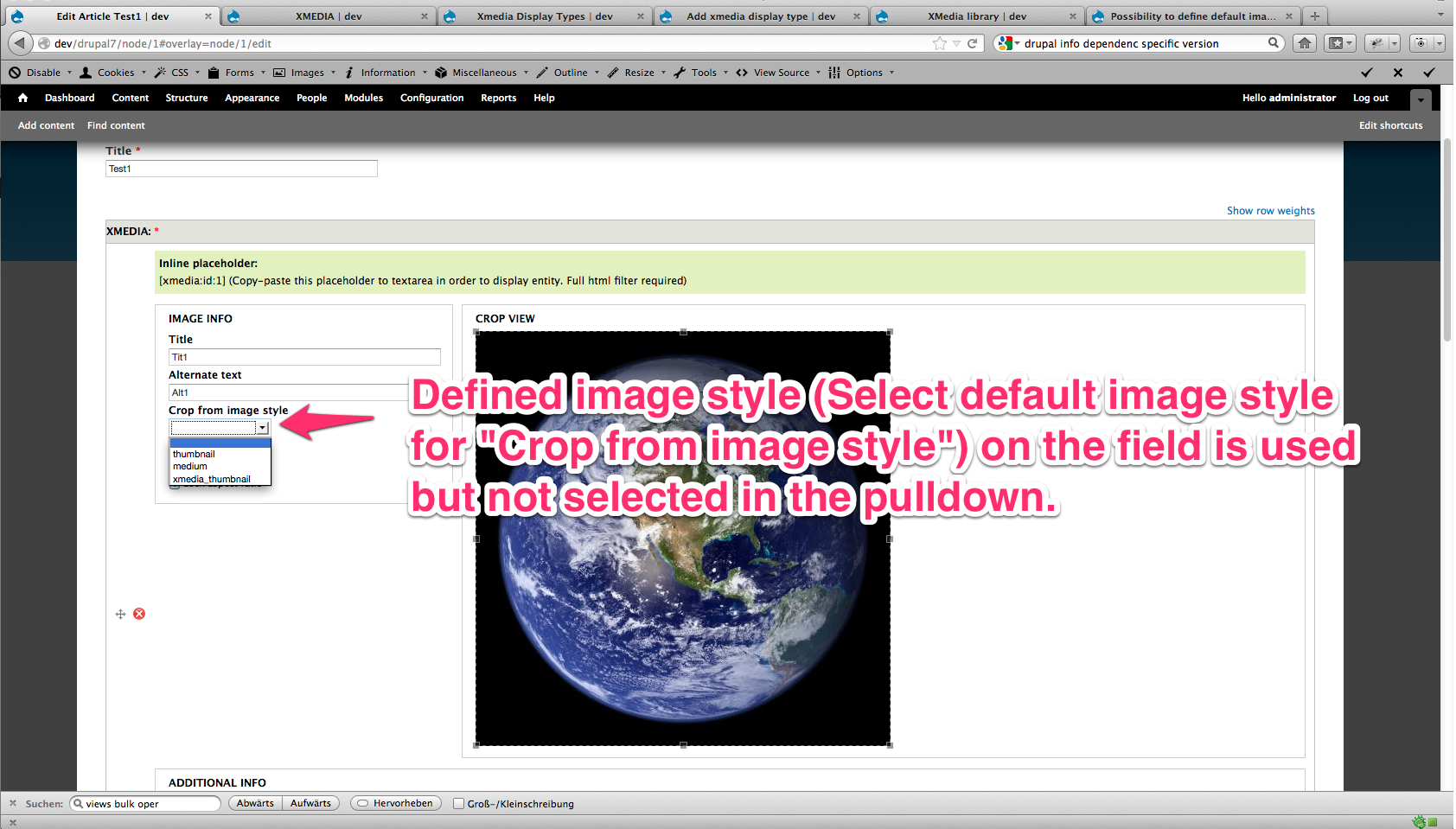 Possibility to define default image style for "Crop from image style ...