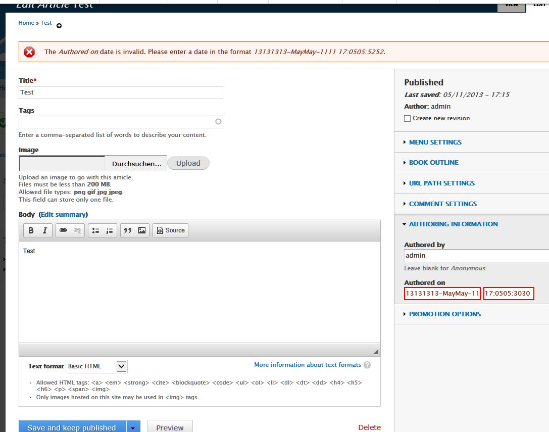 invalid "authored on" date [#1992562] | Drupal.org
