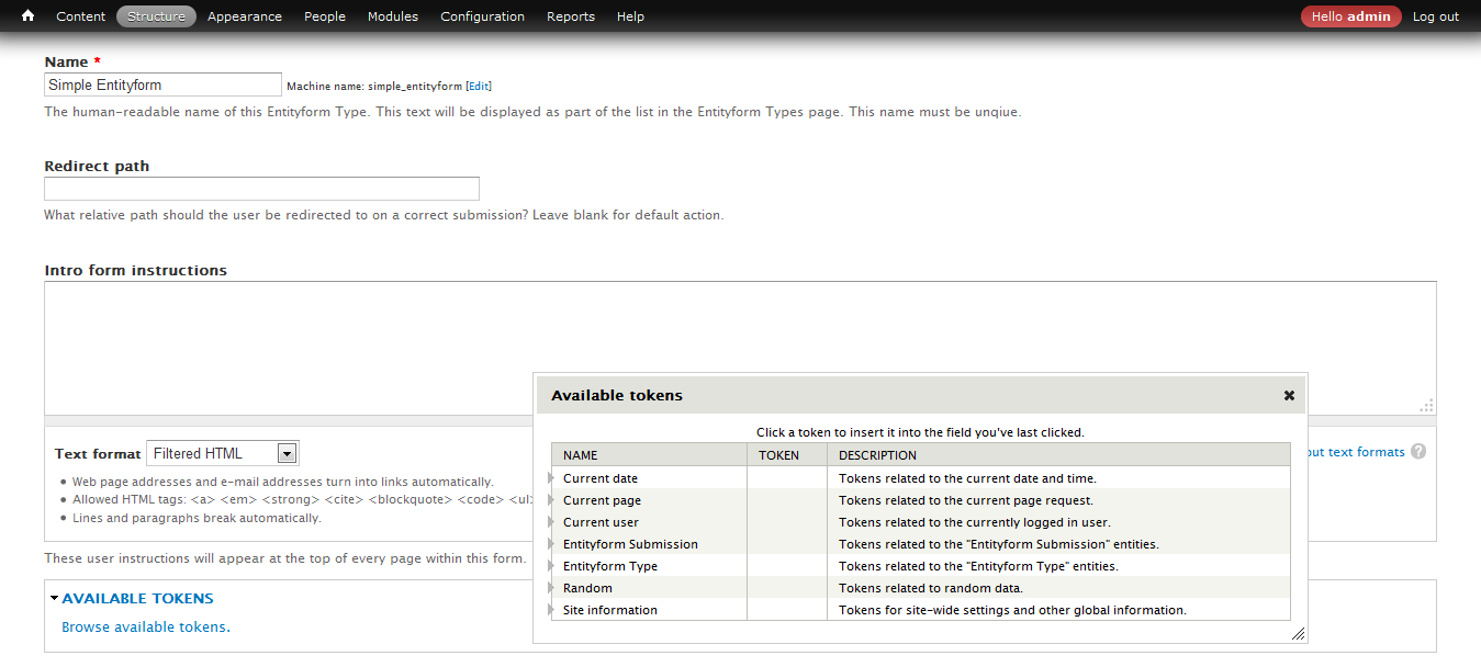 node related tokens are not available/accessible to entityform module [#2244987] | Drupal.org