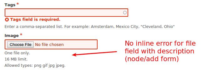 Inline form errors for accessibility and UX [#1493324] | Drupal.org