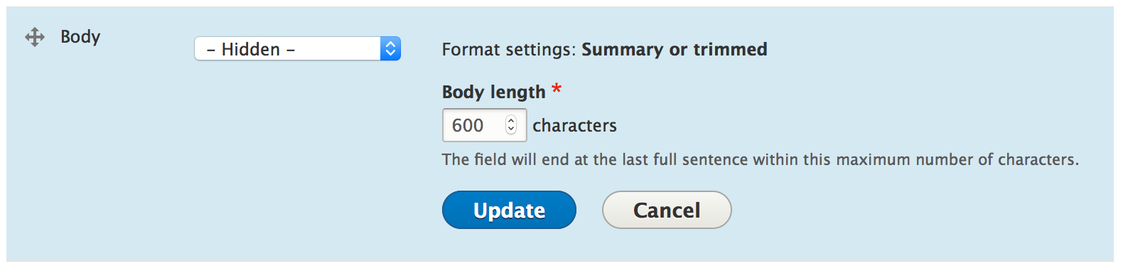The "Trim length" format description is confusing/not clear to Drupal newcomers. [#1862250 ...