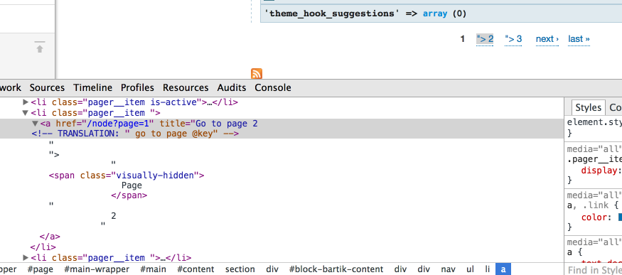 Update pagination markup for new CSS standards and improved accessibility [#1912608] | Drupal.org
