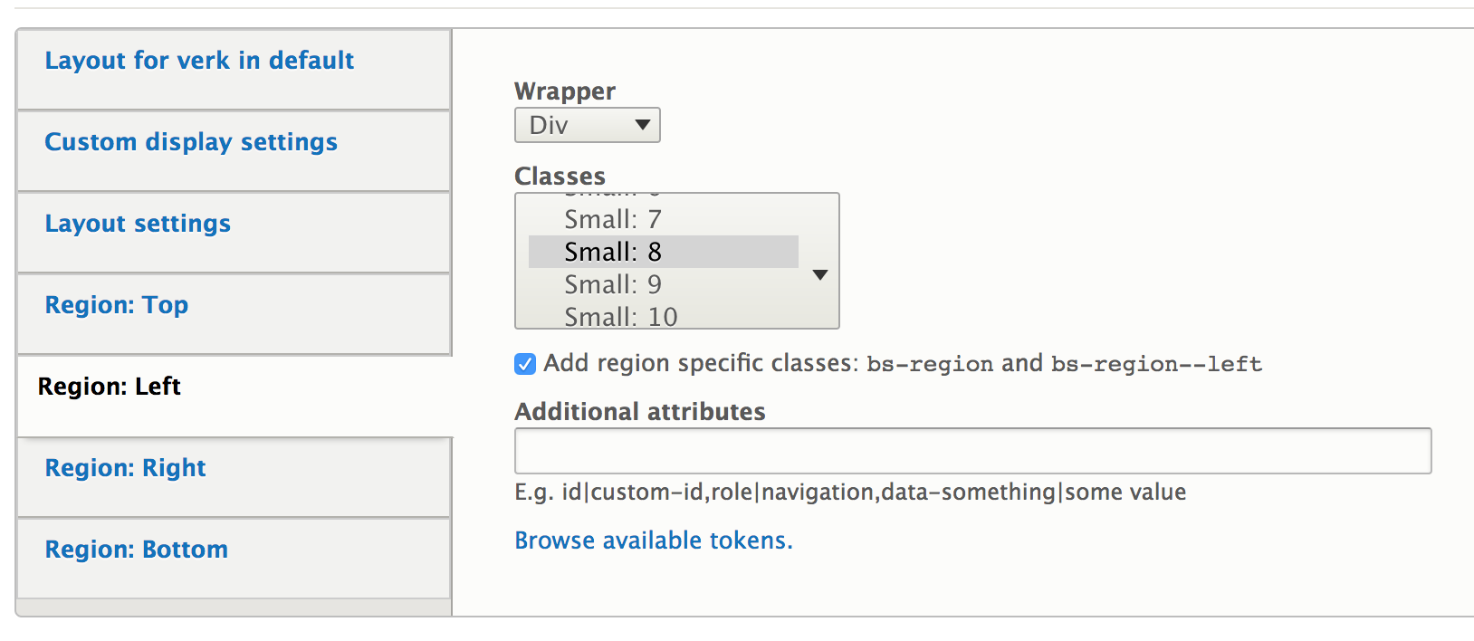 Doesn't read region classes from Boostrap Layouts [#2895391] | Drupal.org