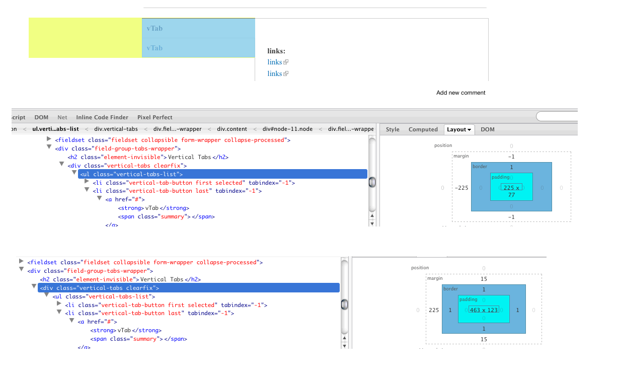 tab css: vertical and horizontal tabs together with fieldgroup [#963008 ...