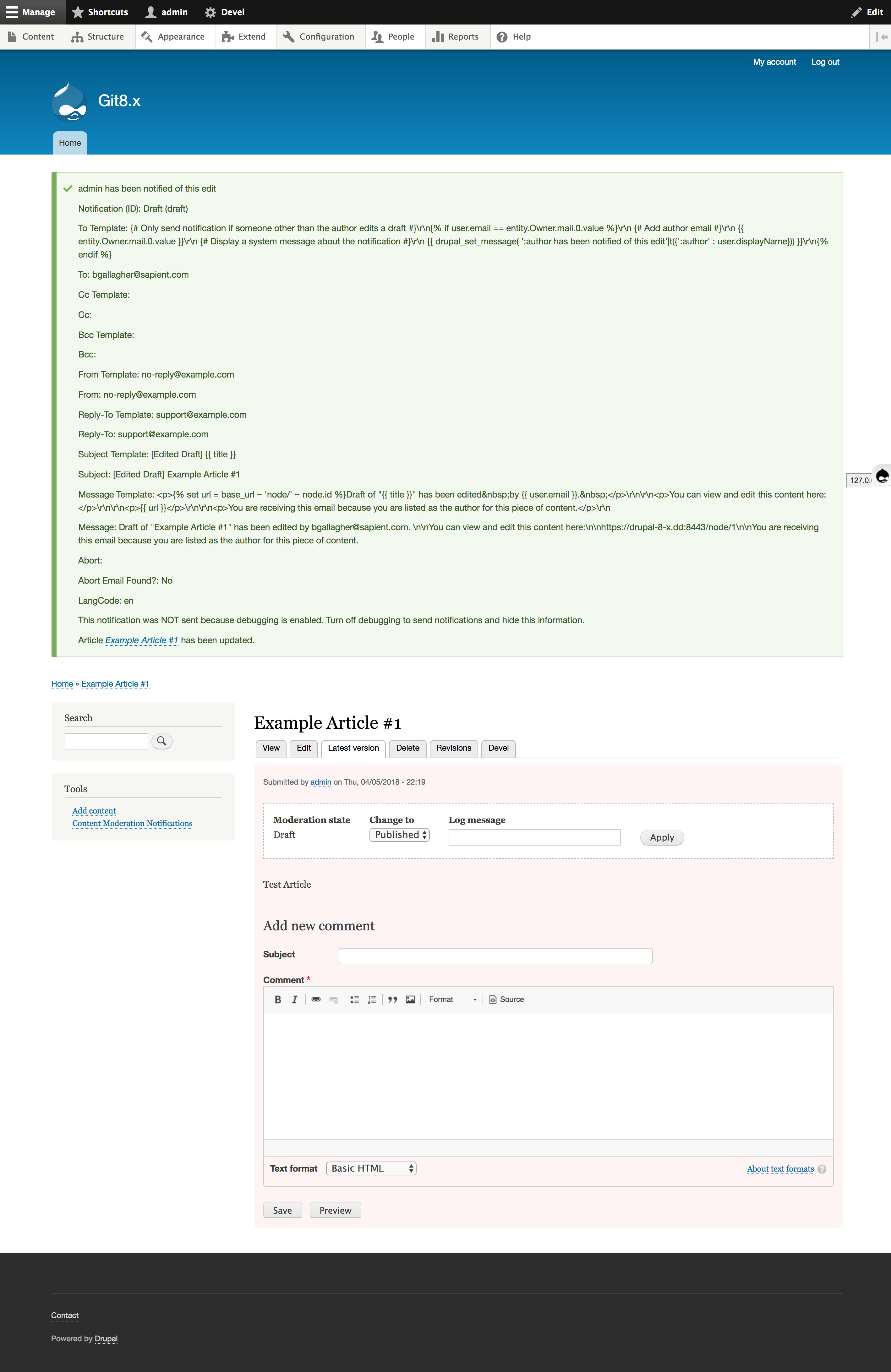 Support Twig, TO, CC, BCC, FROM, REPLY-TO, SUBJECT, Message, Abort, Debugging and Tips [#2959026 ...