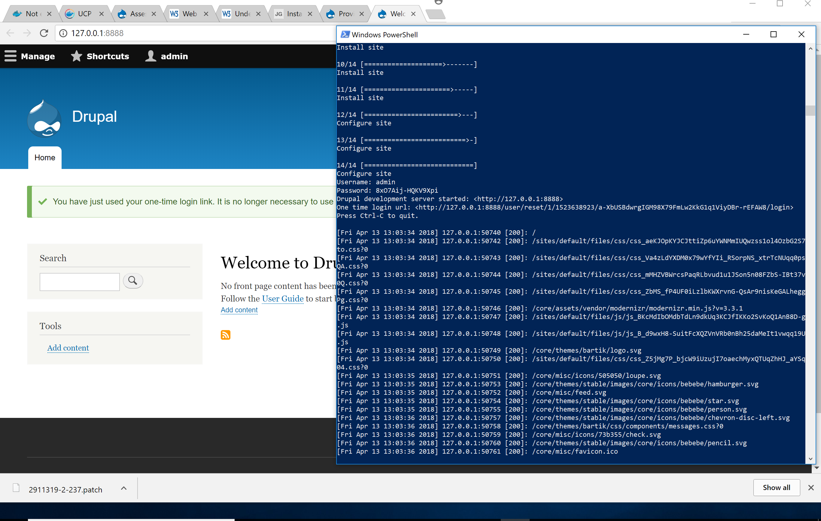 Provide a single command to install & run Drupal [#2911319] | Drupal.org