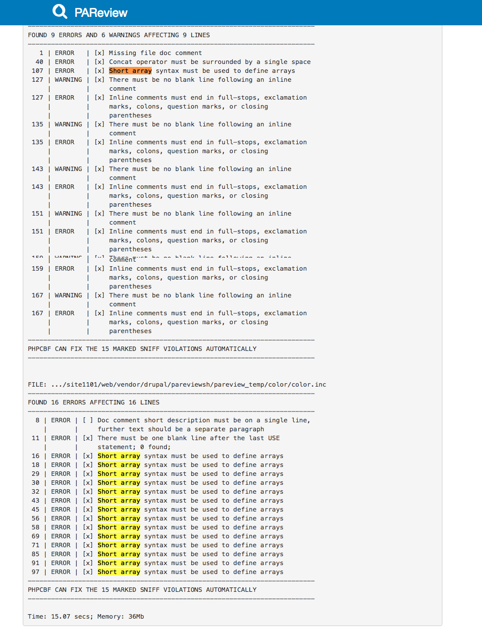 Use Short Array (New Coding Standard) [#2965872] | Drupal.org