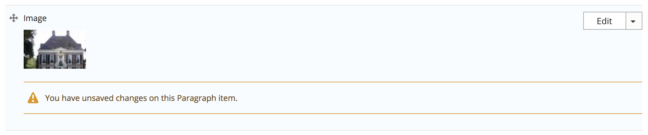 Message "You have unsaved changes on this Paragraph item." when no ...