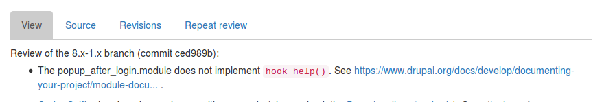 Module does not implement hook_help function [#2979540] | Drupal.org