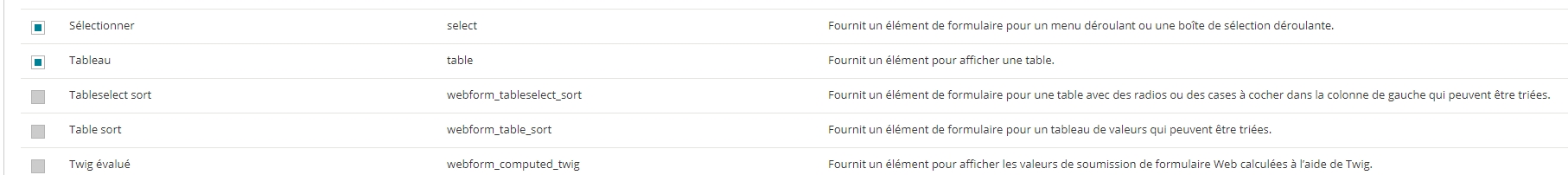 Table element not available [#2980910] | Drupal.org