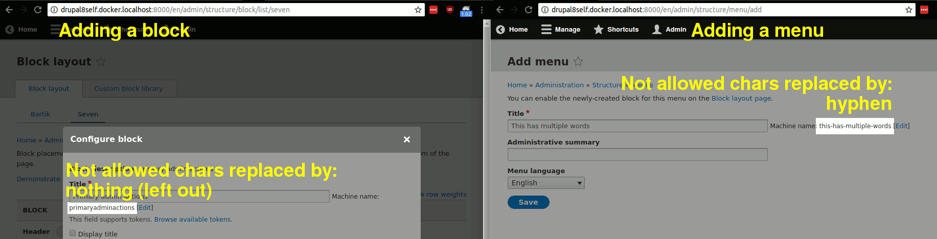 Inconsistent machine name-proposal generation [#2981161] | Drupal.org