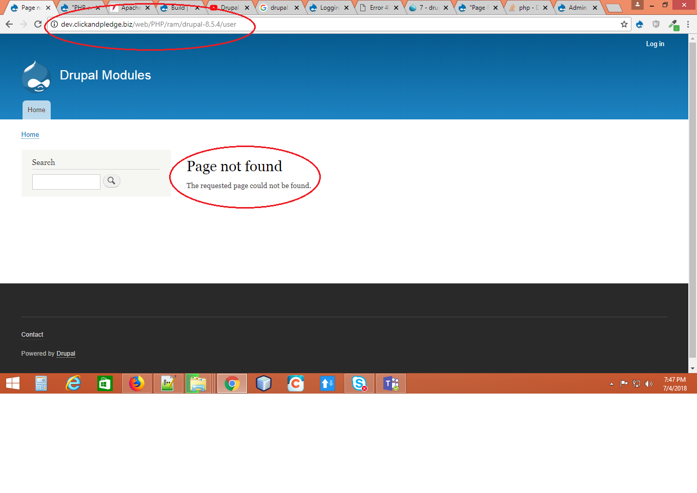 Drupal admin login showing page not found [#2983633] | Drupal.org