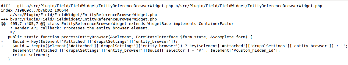 Warning Key Expects Parameter 1 To Be Array Null Given In Drupalentitybrowserpluginfield 2903