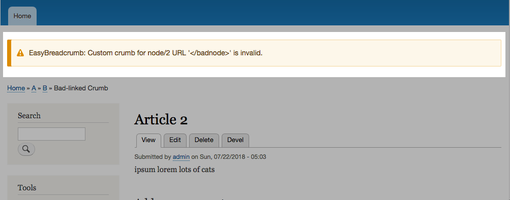 Configuration Options for Easy Breadcrumb | Easy Breadcrumb | Drupal ...
