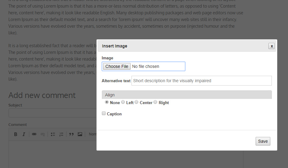 Comments: While uploading image, radio buttons are not properly aligned. [#2987536] | Drupal.org