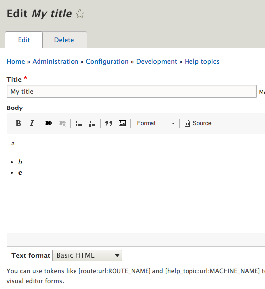 Add experimental module for Help Topics [#2920309] | Drupal.org