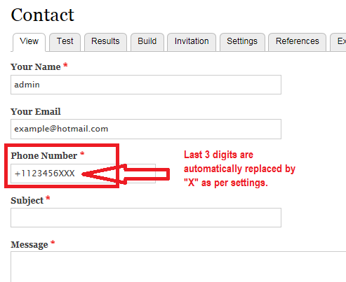 Add an option for hashed telephon number (123XXX) [#3000560] | Drupal.org