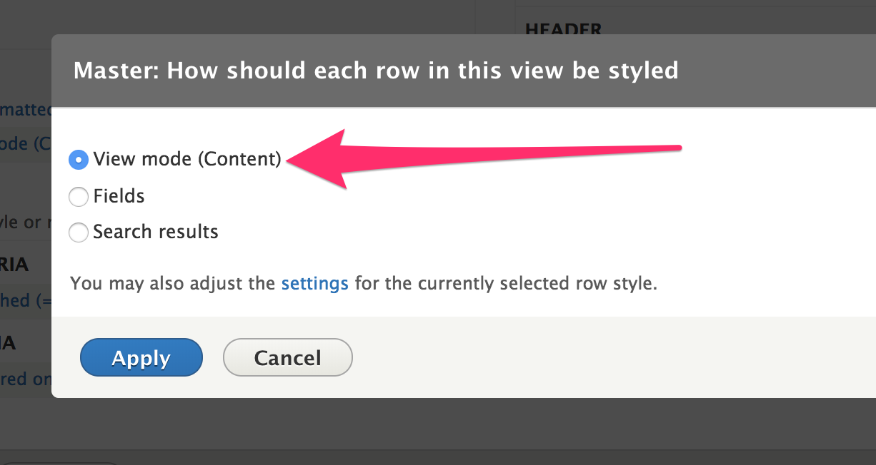 Views: add "view mode" to "Show" options [#3003881] | Drupal.org