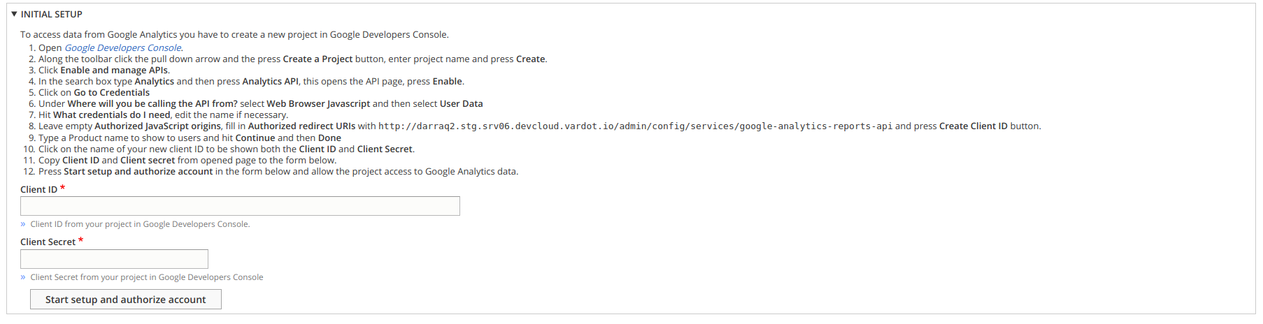 Varbase Google Analytics Summary (Google Analytics) View has Broken/missing handler [#3004461 ...