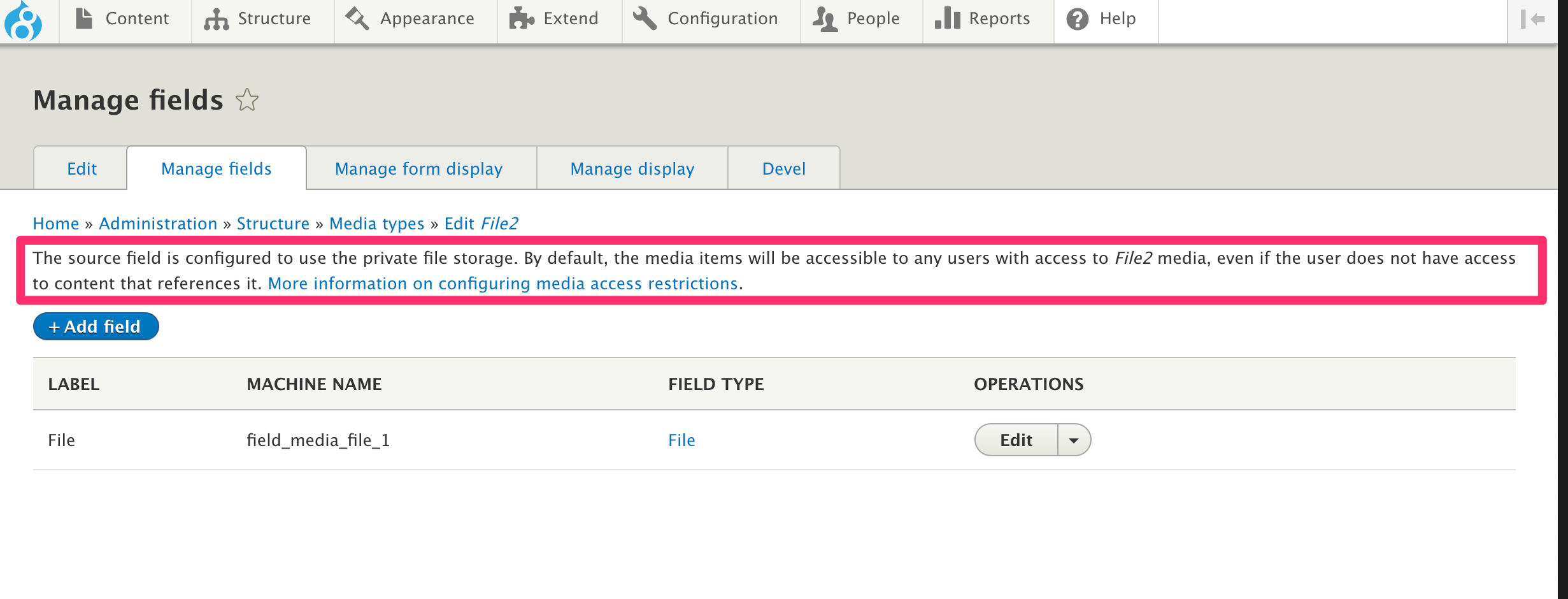 Inform users that media items don't inherit access control from parents [#2984093] | Drupal.org
