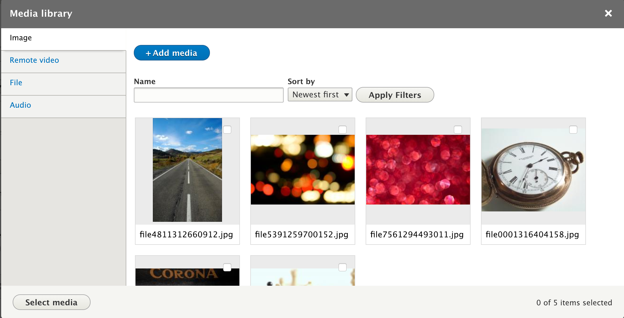 Add vertical tabs style menu to media library [#3020716] | Drupal.org