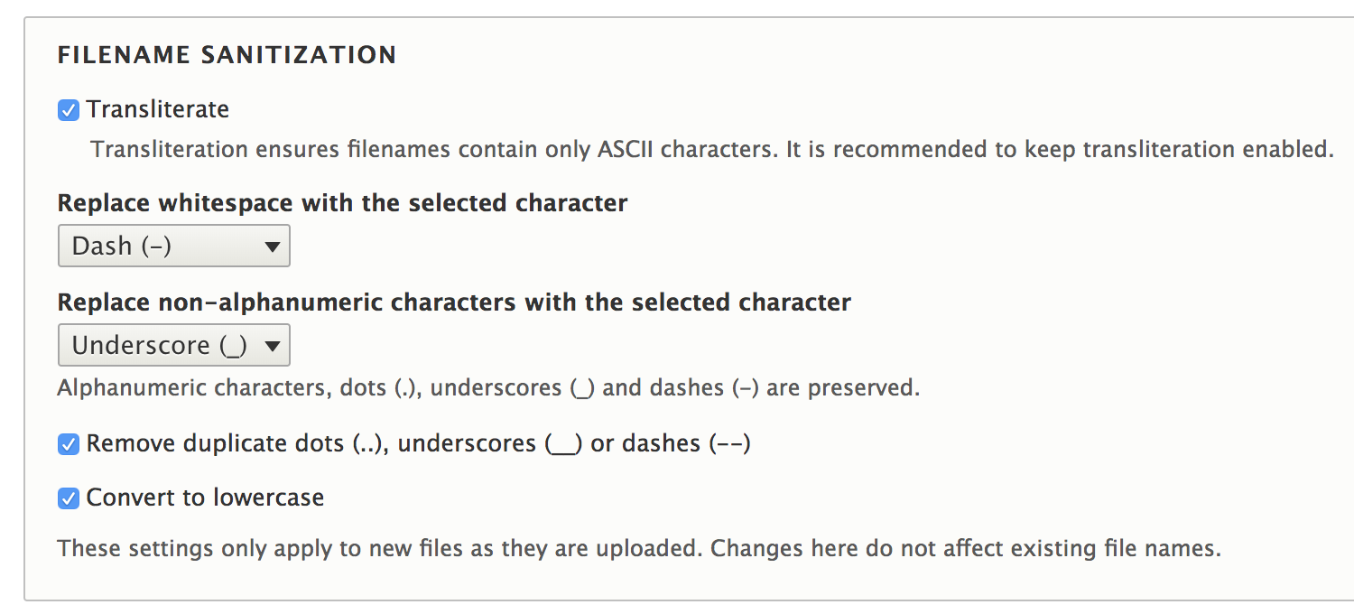 provide-options-to-sanitize-filenames-transliterate-lowercase-replace-whitespace-etc-2492171-drupal-org