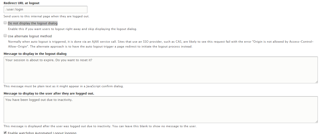 Logout Dialog is not displaying (8.x-1.0) [#3031020] | Drupal.org