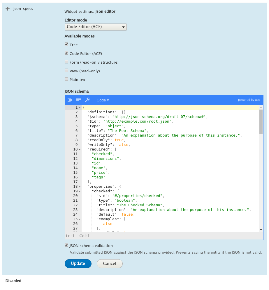 Add Json Editor And Json Schema Validation 3033669