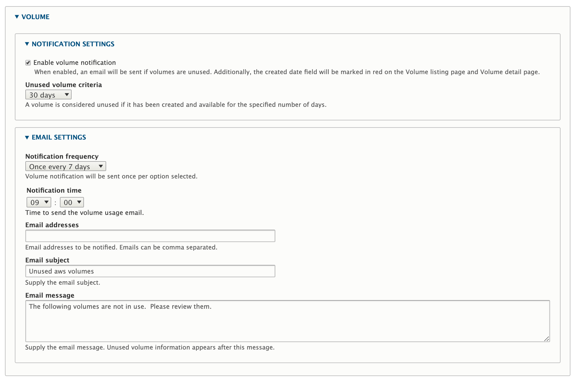 Add a flag signifying an unused volume [#3046242] | Drupal.org