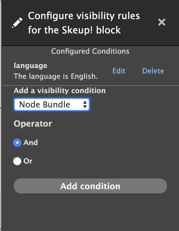 Add visibility control conditions to blocks within Layout Builder [#2916876] | Drupal.org