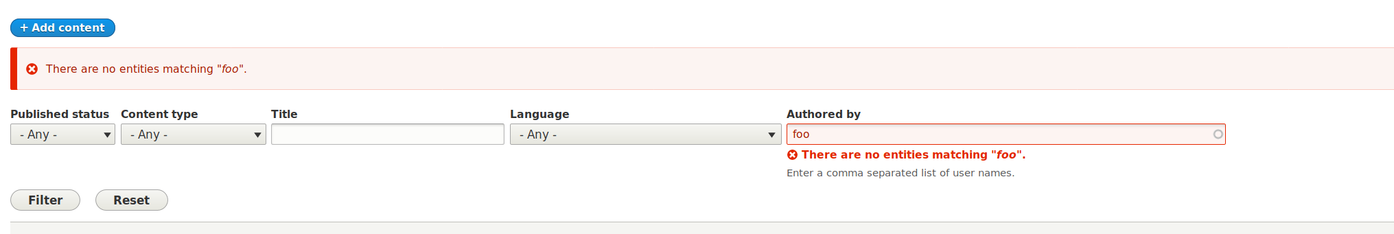 No error messages are shown for applied validation on a view exposed filter with on "AJAX ...