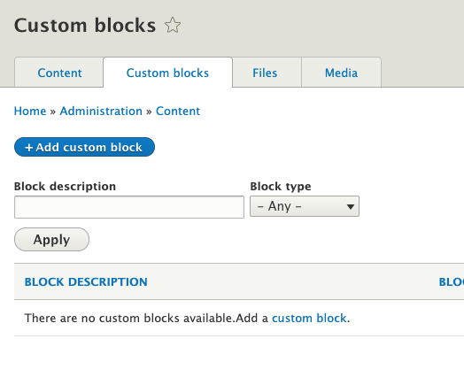 Allow accessing the "Custom block library" page without "Administer blocks" permission [#2920739 ...