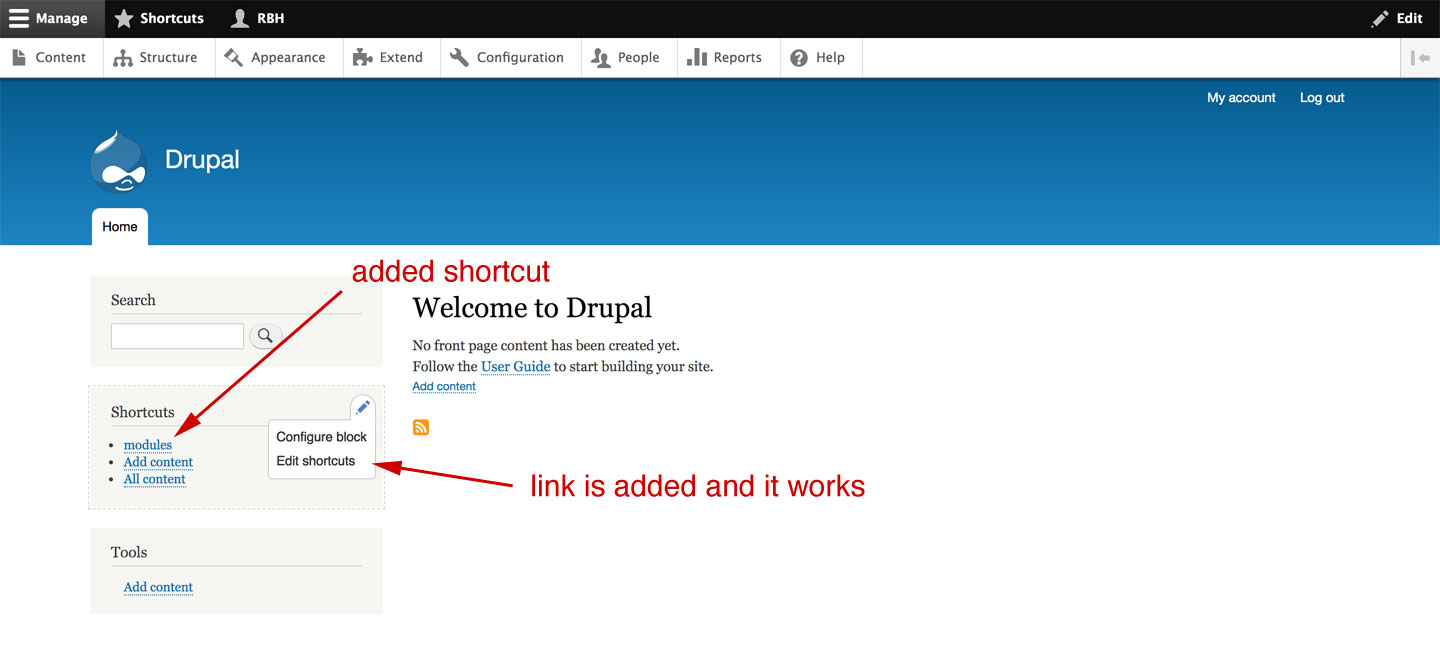 Missing "edit shortcuts" contextual link on the shortcut block [#717812] | Drupal.org