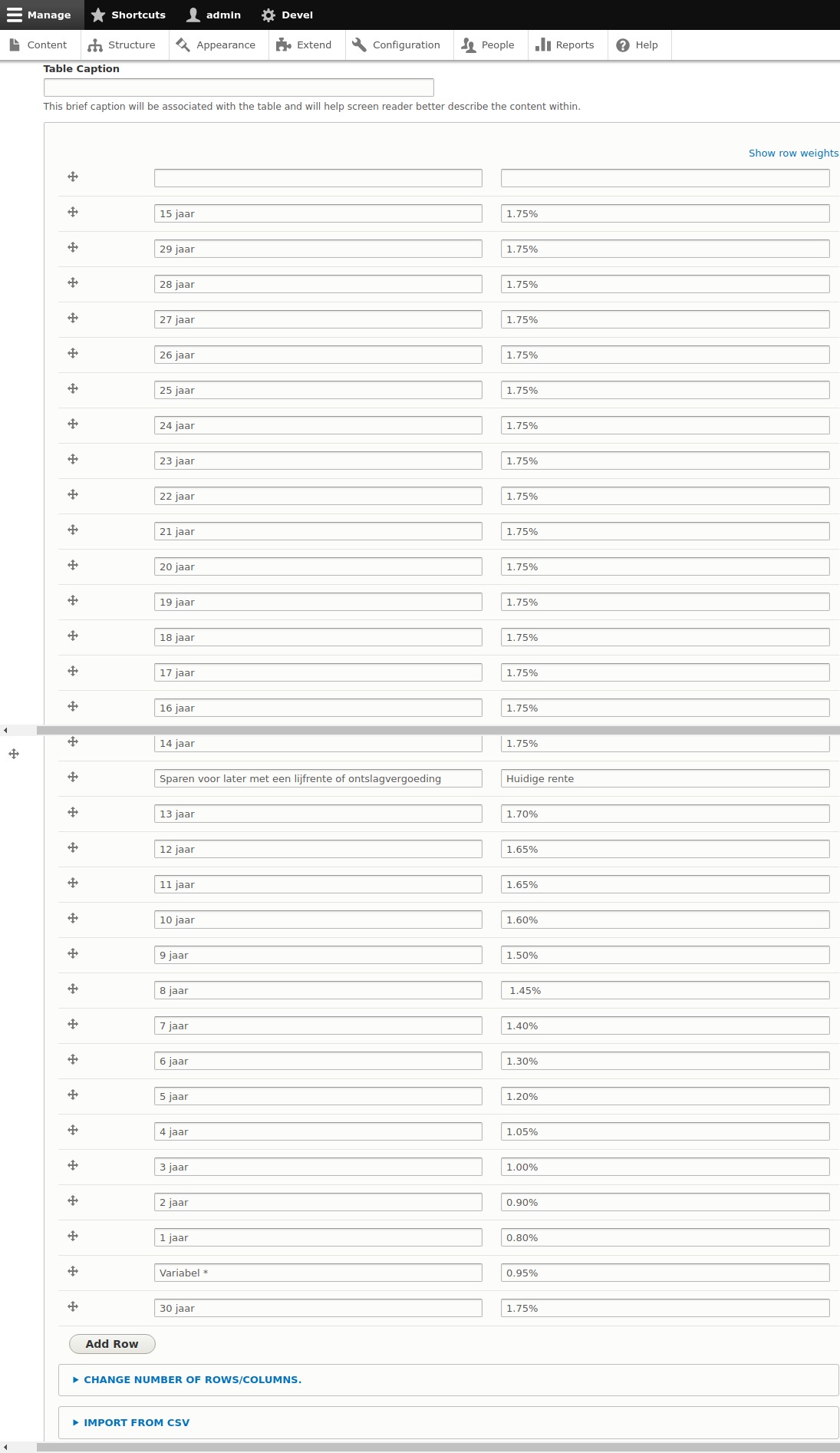 Drag table rows ? [#3040358] | Drupal.org