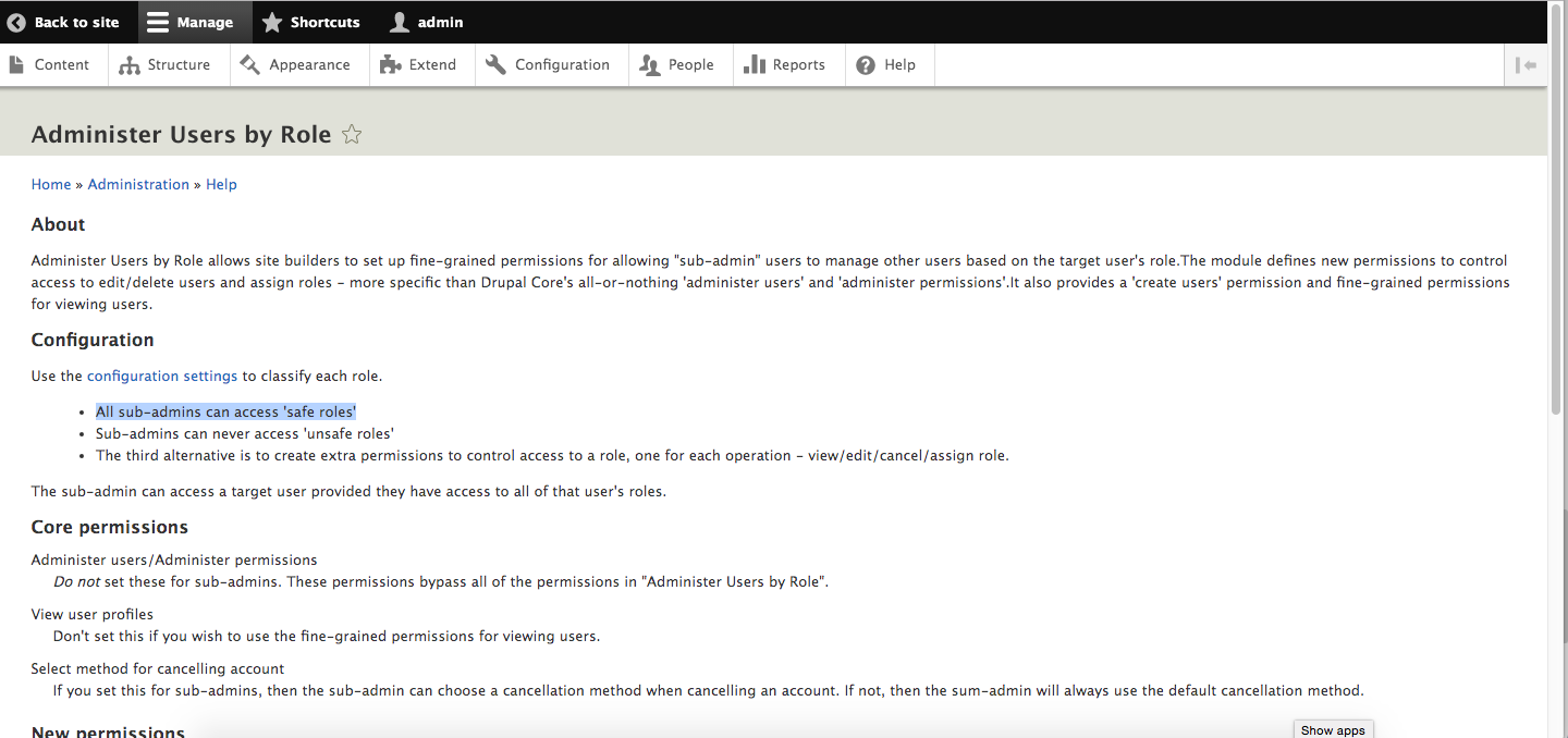 Typo in module help [#3068265] | Drupal.org
