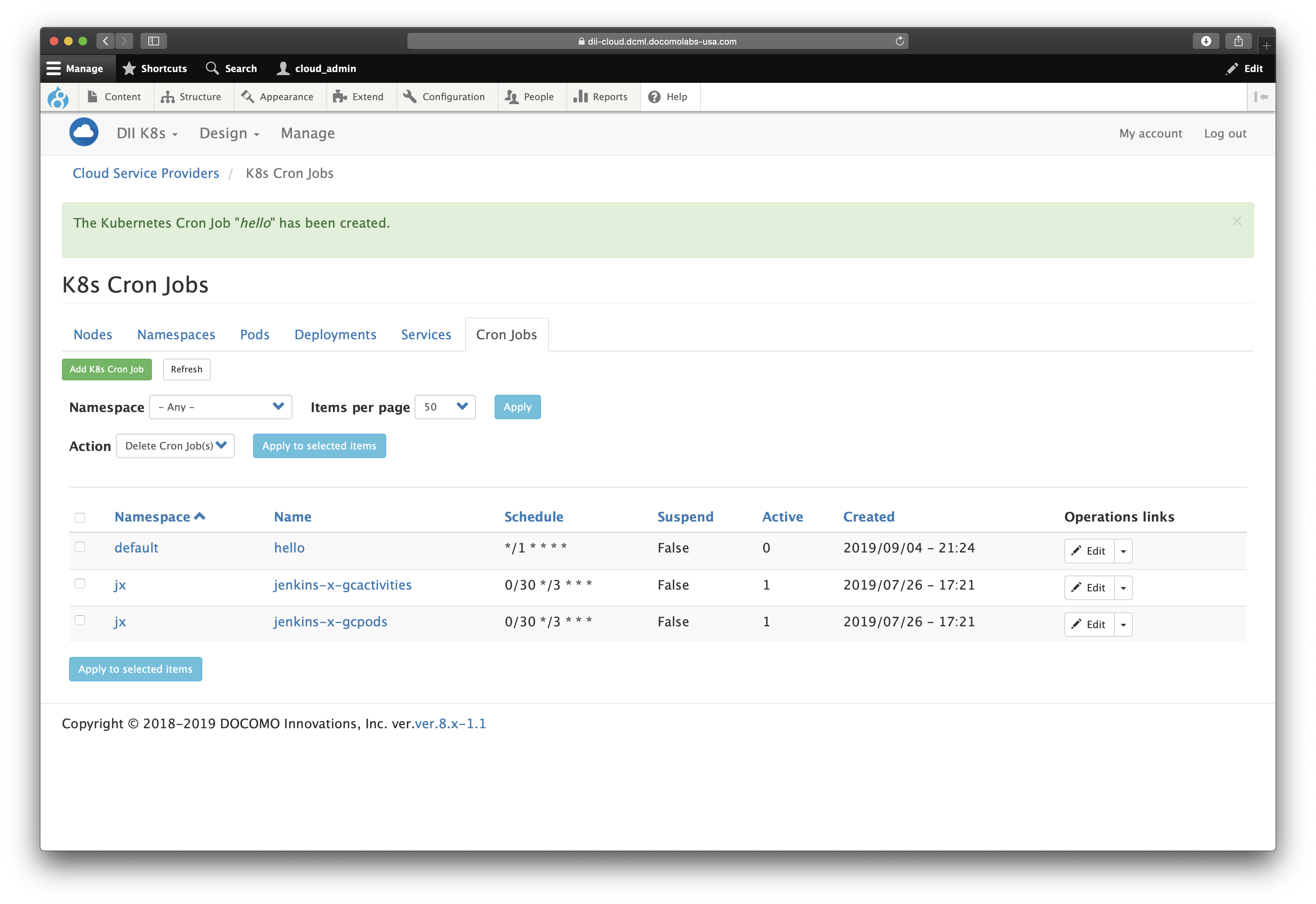 Manage cron jobs on K8s [#3079076] | Drupal.org
