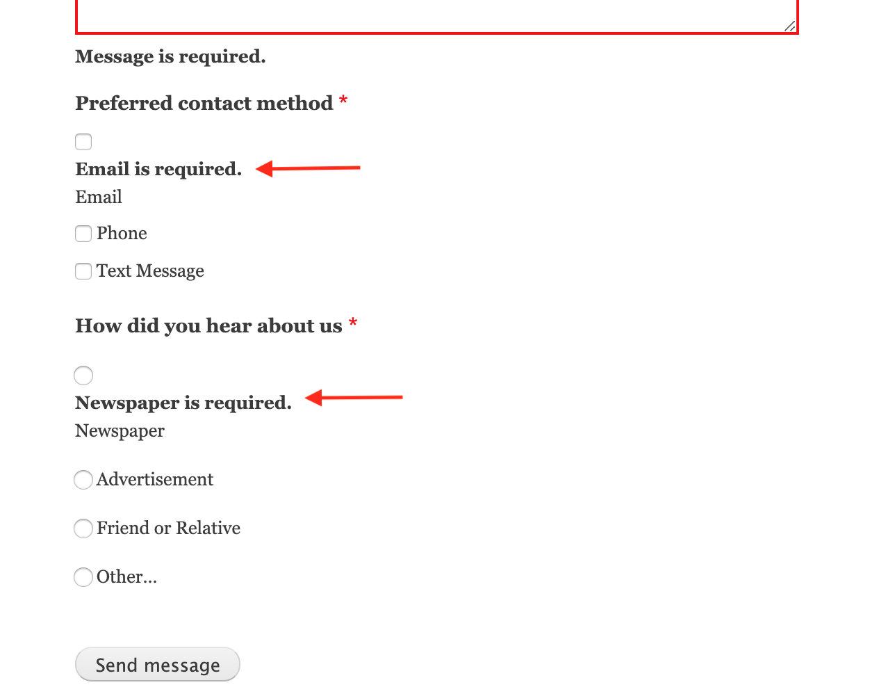 Required error message is set even if the field is optional [#3084798 ...