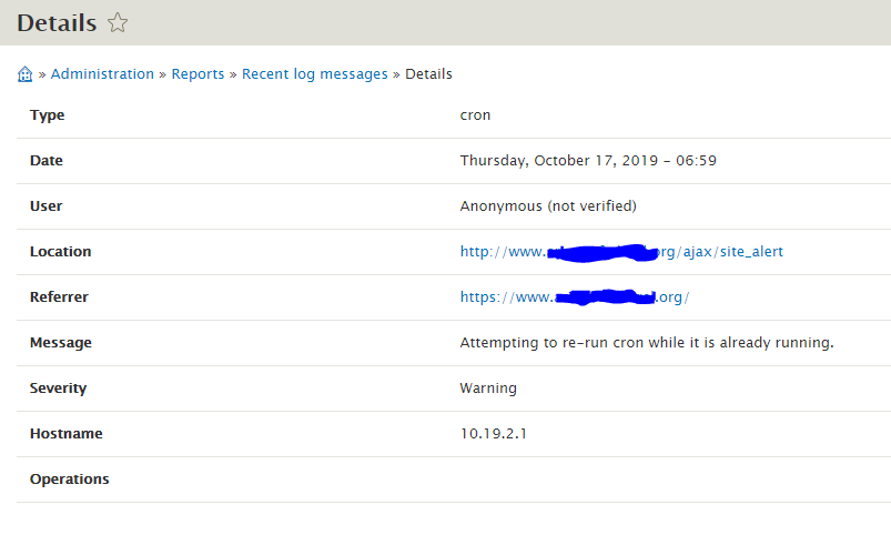 Attempting to re-run cron while it is already running. [#3088668] | Drupal.org