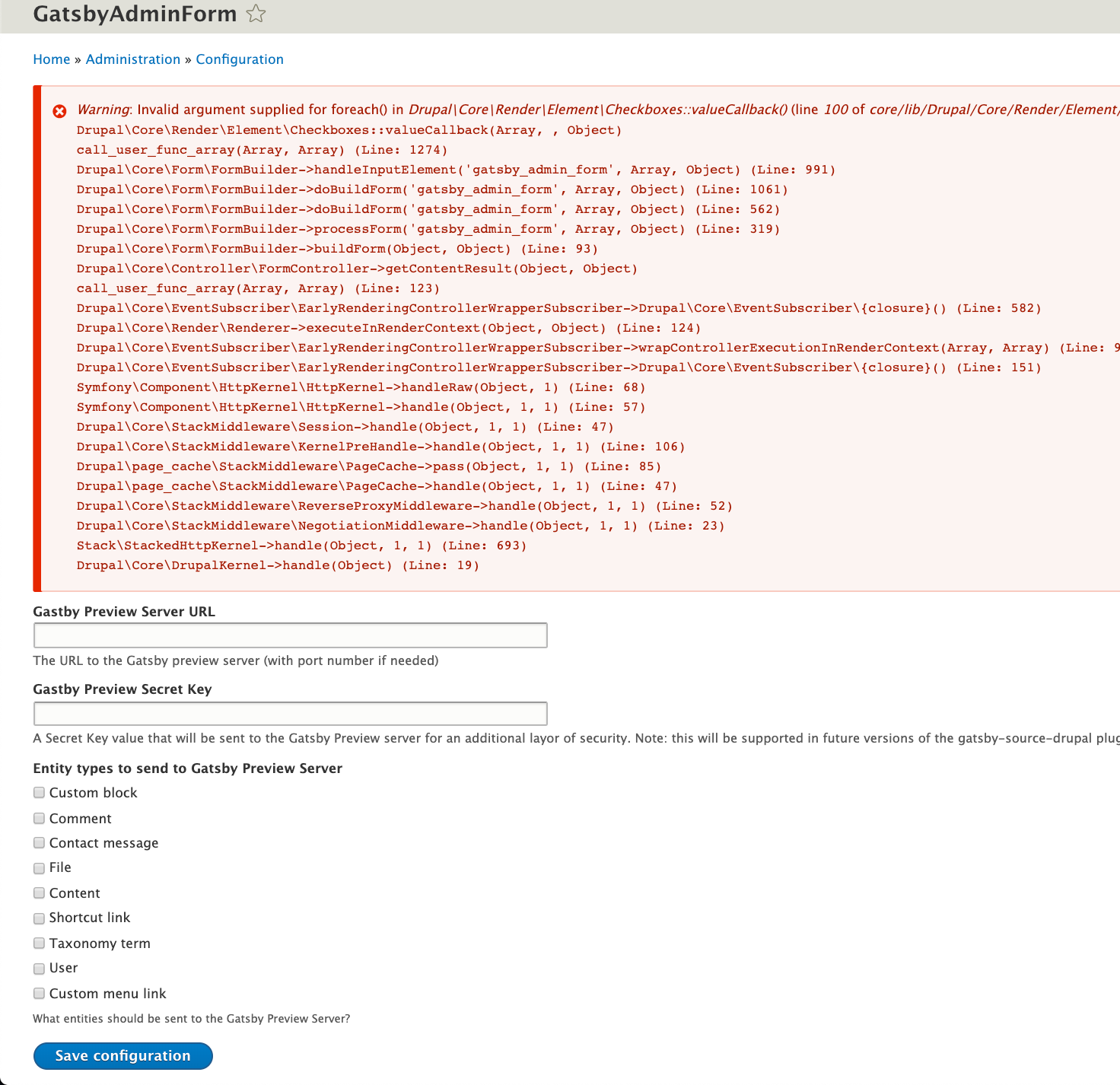 Checkbox Default Value Throwing Warning Invalid Argument Supplied For Foreach In Drupalcore