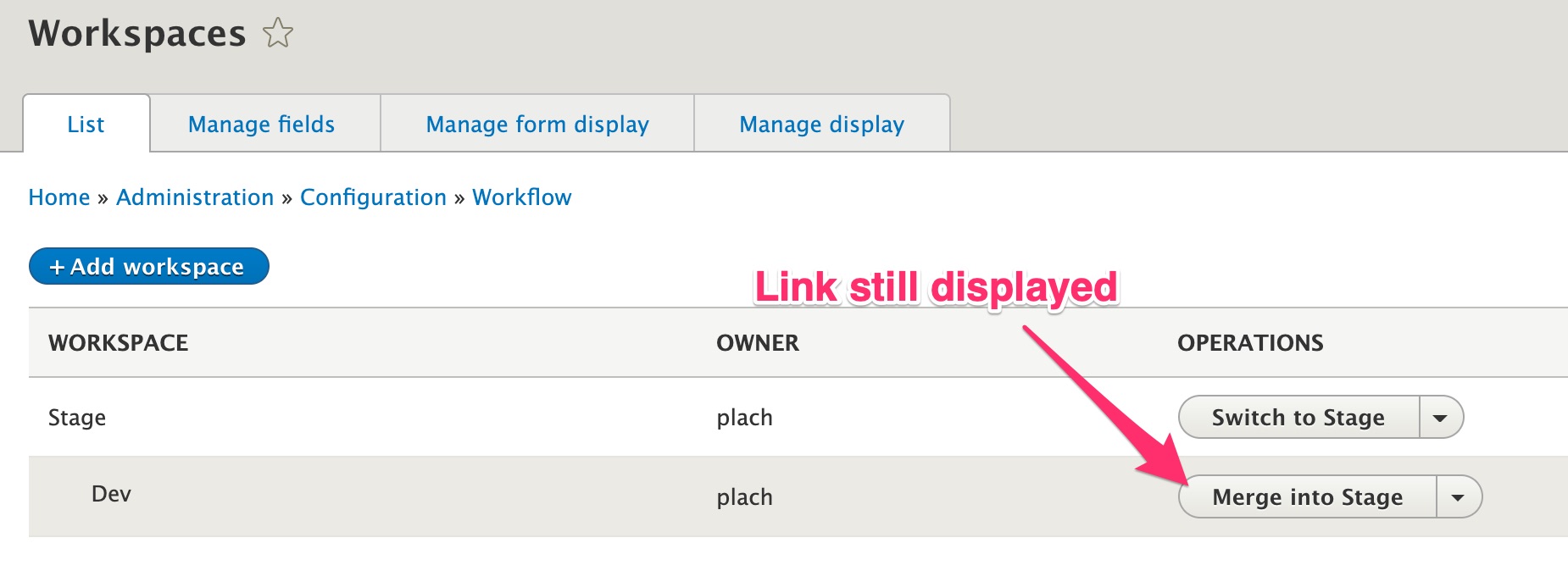 Add the ability to create sub-workspaces in order to enable the dev -> stage -> live workflow ...