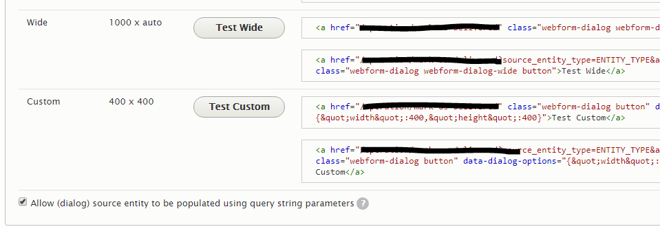 Allow dialog to be populated using query string parameters not working anymore [#3093835 ...