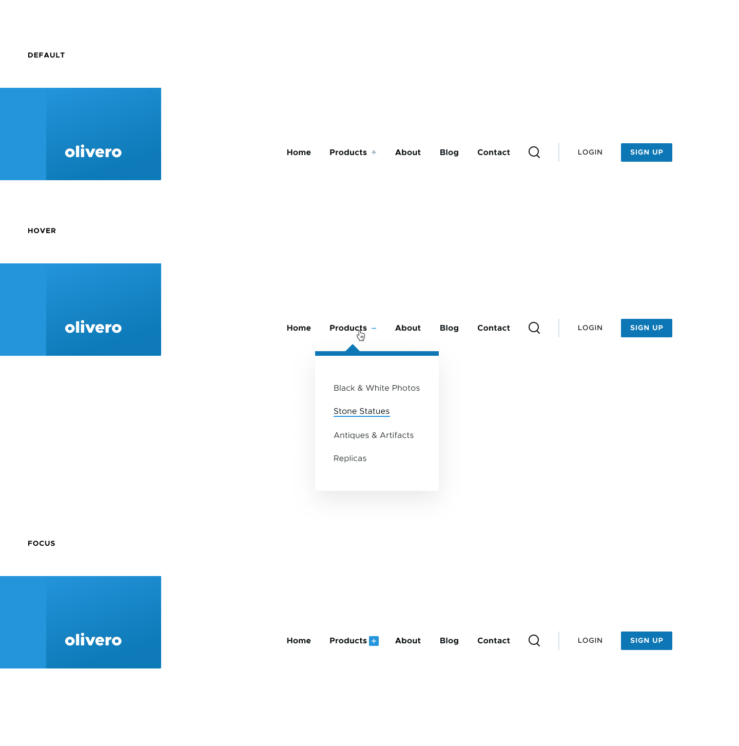 Design for submenu button in main menu (at desktop widths) [#3094769] | Drupal.org