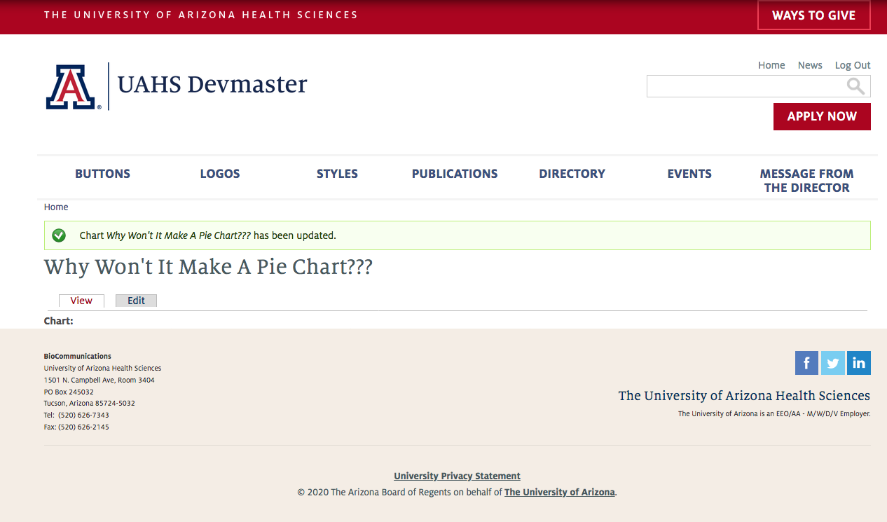 chart shows in edit mode but not in view mode [#3106127] | Drupal.org