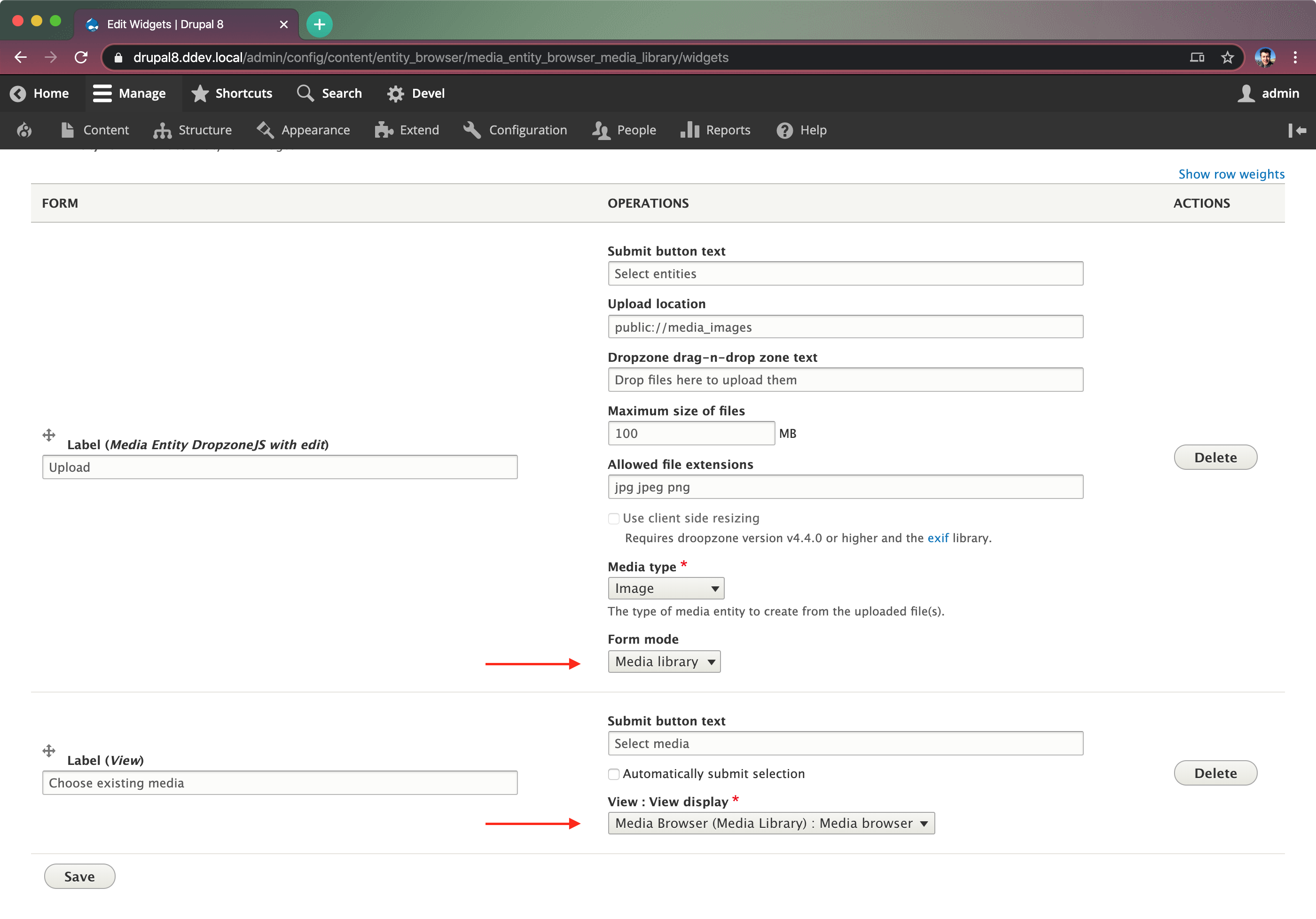 Provide documentation for working with lazy-load-enabled media in text fields with a JS-editor ...