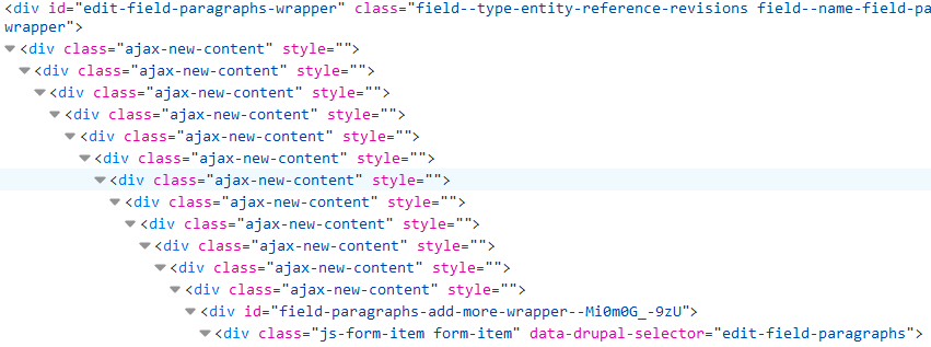 nested with paragraph widget [#3114519] | Drupal.org