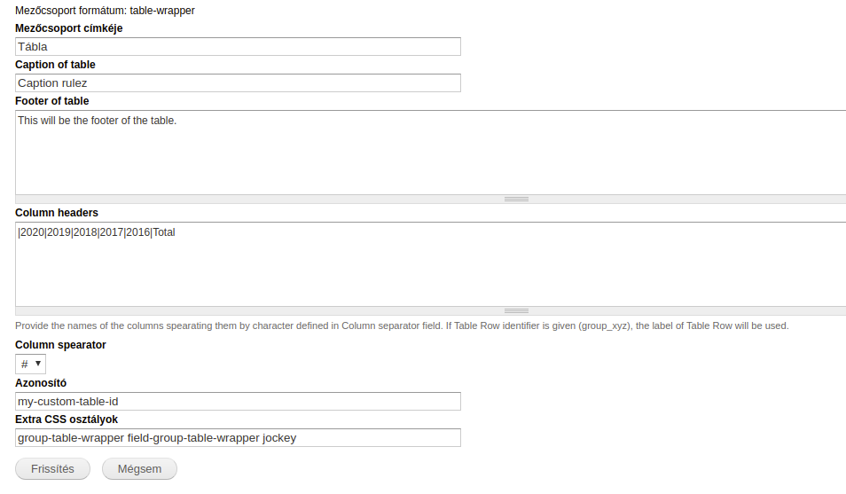 Field Group Table Wrapper | Drupal.org
