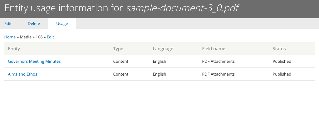 Views Entity Usage Count Is Incorrect [ 3118544]