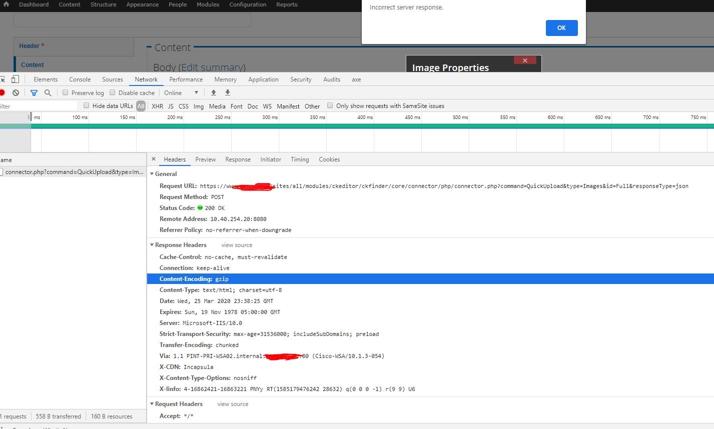 Issue using CKFinder image upload [#3122156] | Drupal.org