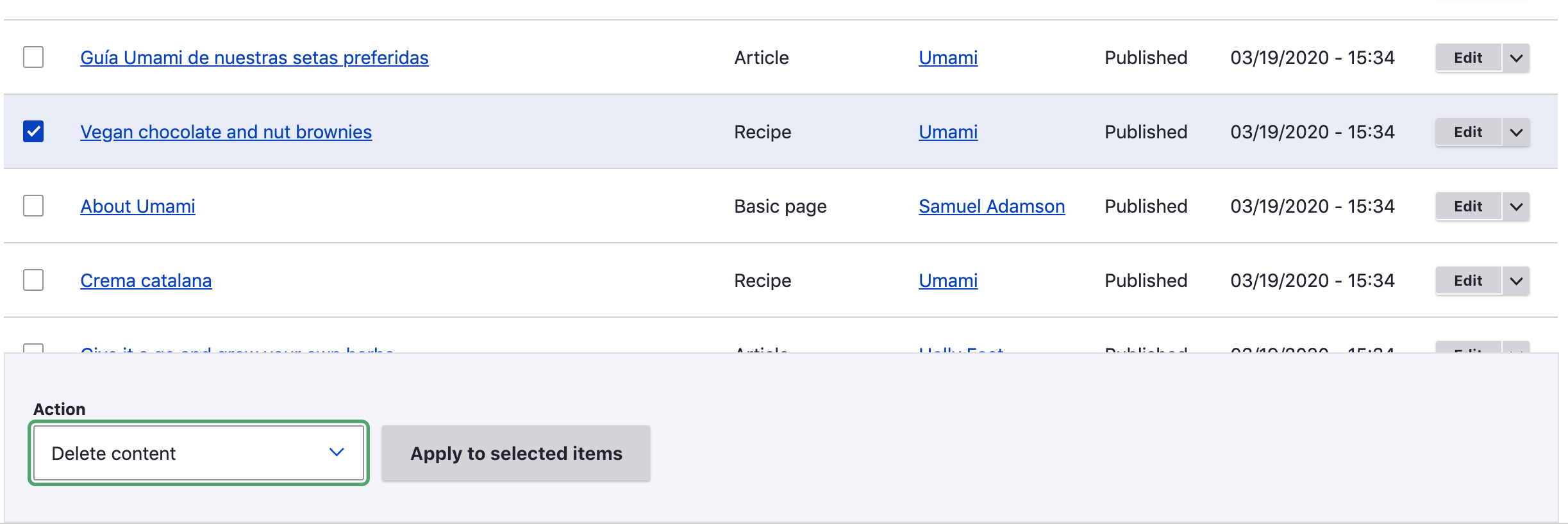 Implement bulk operation designs [#3070558] | Drupal.org
